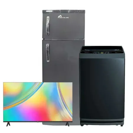 Réfrigérateur MONTBLANC DeFrost 300 Litres | FN30 - Noir + Machine à Laver BIOLUX 9 KG + Tv TCL ...