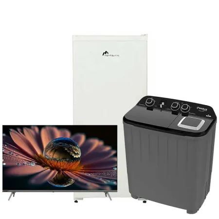 Réfrigérateur MontBlanc FB23 | 230 Litres - Blanc - DeFrost + Machine à Laver Semi automatique ...