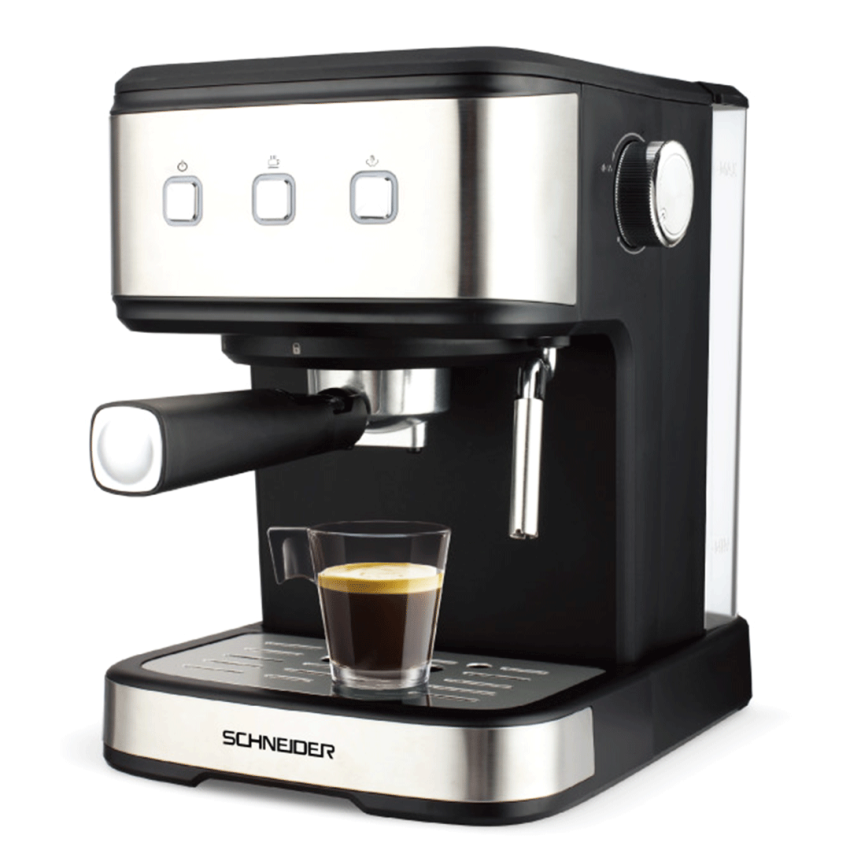 Machine à Café Expresso SCHNEIDER 850W | Avec Buse A Vapeur - SCHEX15 - Noir