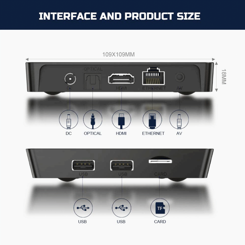 BOX TV ANDROID 16Go 4K UHD | X96Q PRO - Noir