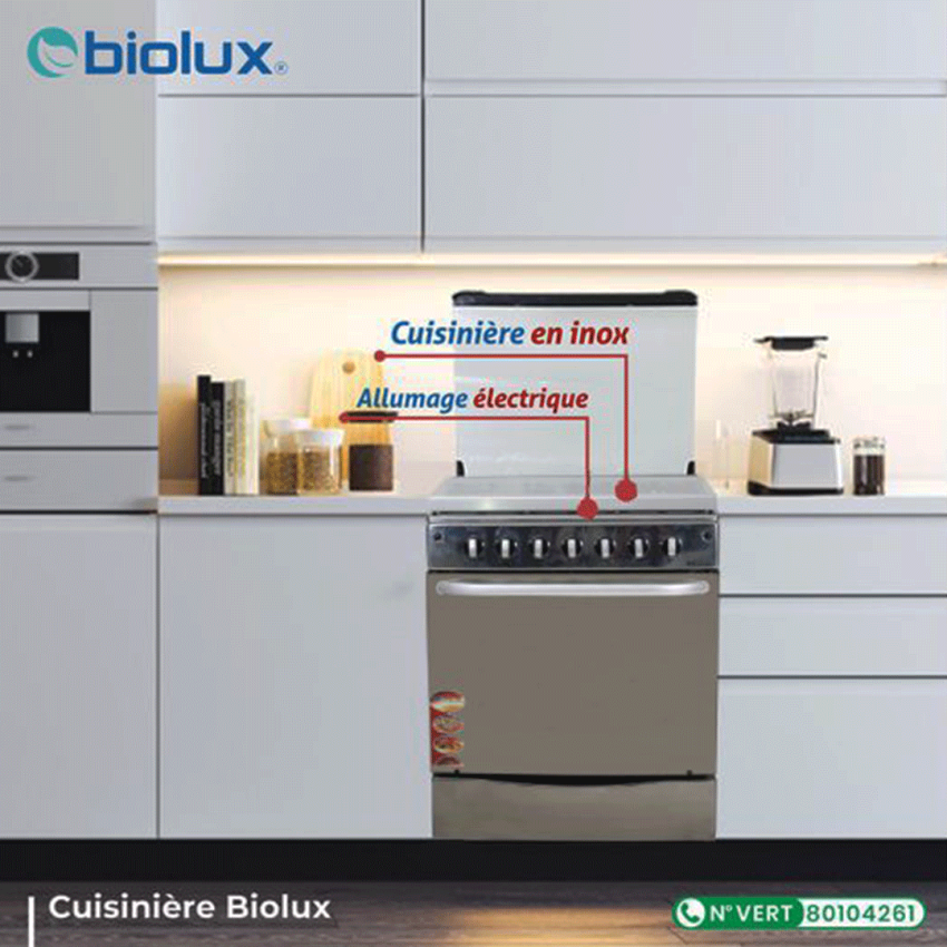 Biolux Cuisinière M 7656 X ( T/B) Inox 5 Feux
