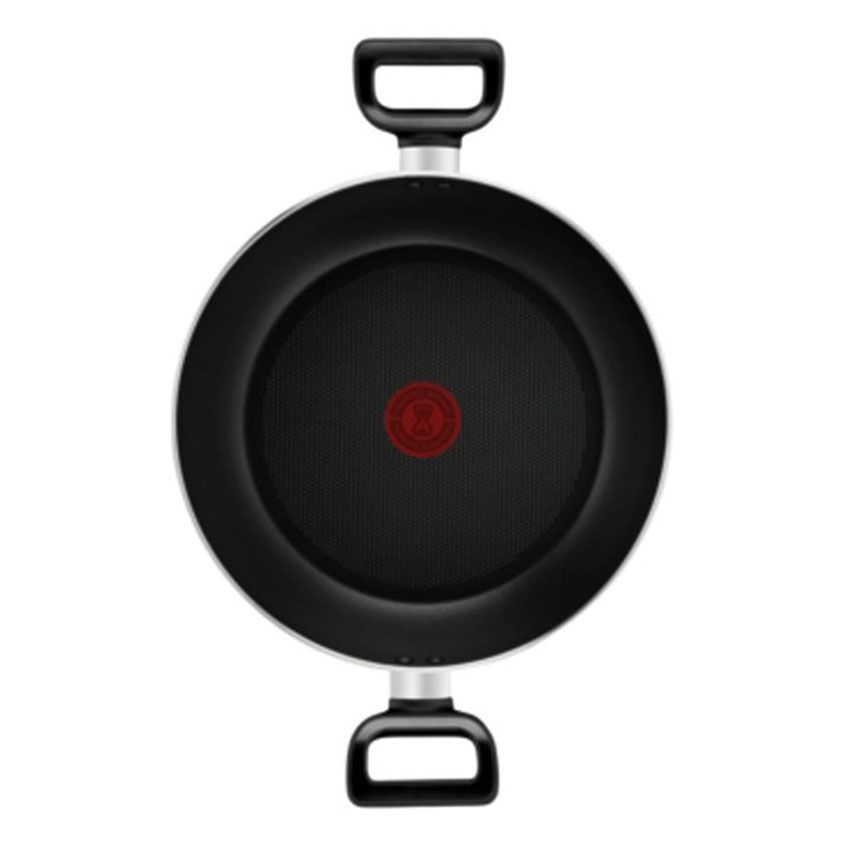 Faitout TEFAL 24cm DELICIA KADAI | Avec Couvercle en Verre - Noir