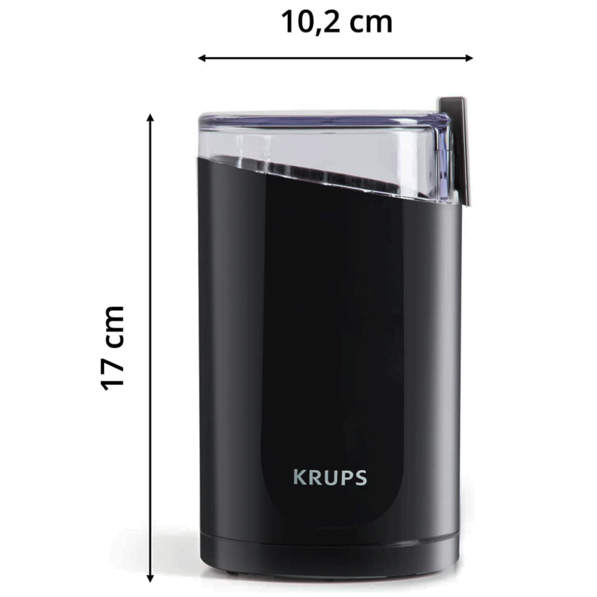 Moulin à Café KRUPS 200 W | Capacité 75g - F2034210 - Noir