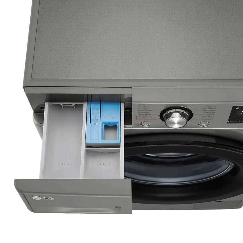 Machine à Laver LG VIVACE 8 Kg | Essorage 1400 Tours/min - Smart Inverter - F4R3TYG6P - Noir