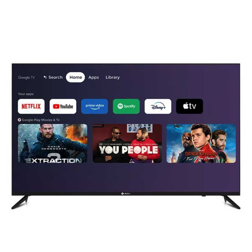 Tv VEGA 55 Pouces UHD 4K | SMART Google Tv - Avec Récepteur Intégré - Noir