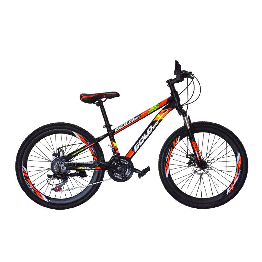 Bicyclette GOLD Bike VTT 24 Pouce | TY.586 - Noir & Orangé